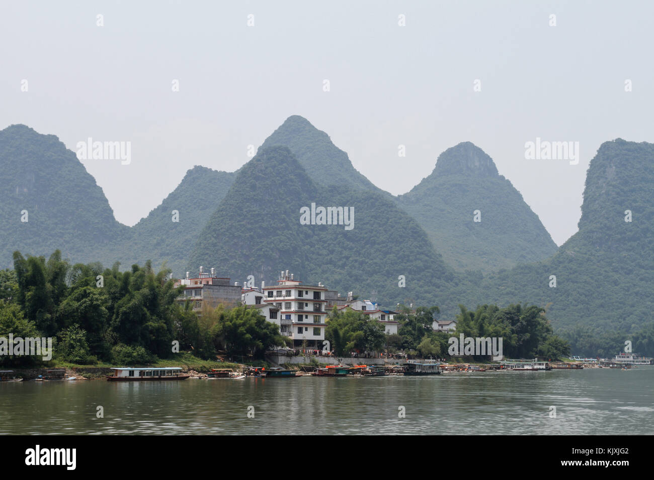 Village along Li River in Guilin, China Stock Photo - Alamy