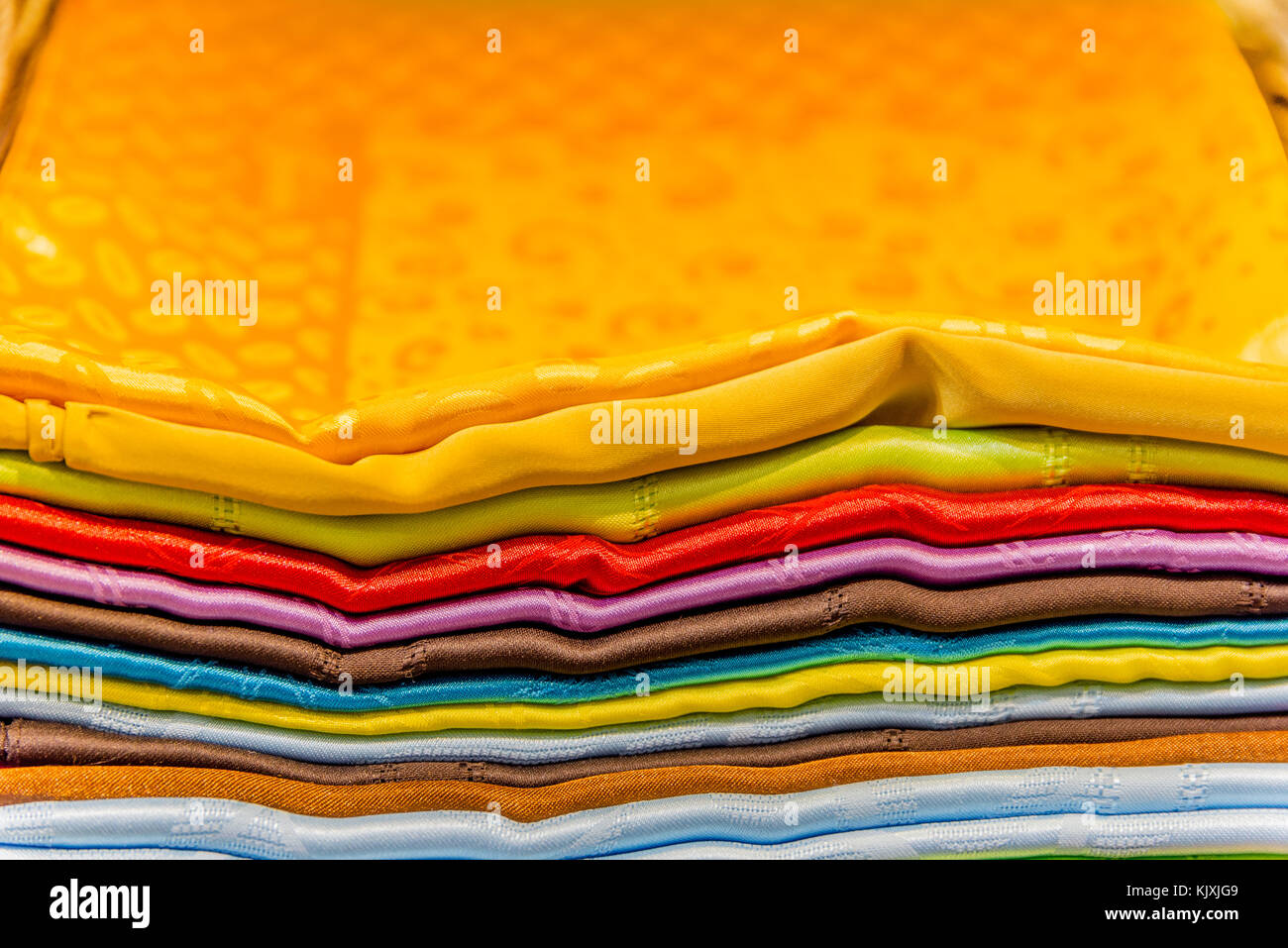 Traditional colorful silk ,cashmere head scarves or shawls and fabrics ...