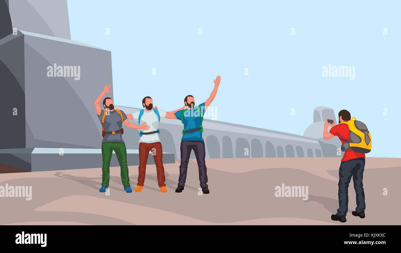 Young tourist camera Stock Vector Images - Alamy