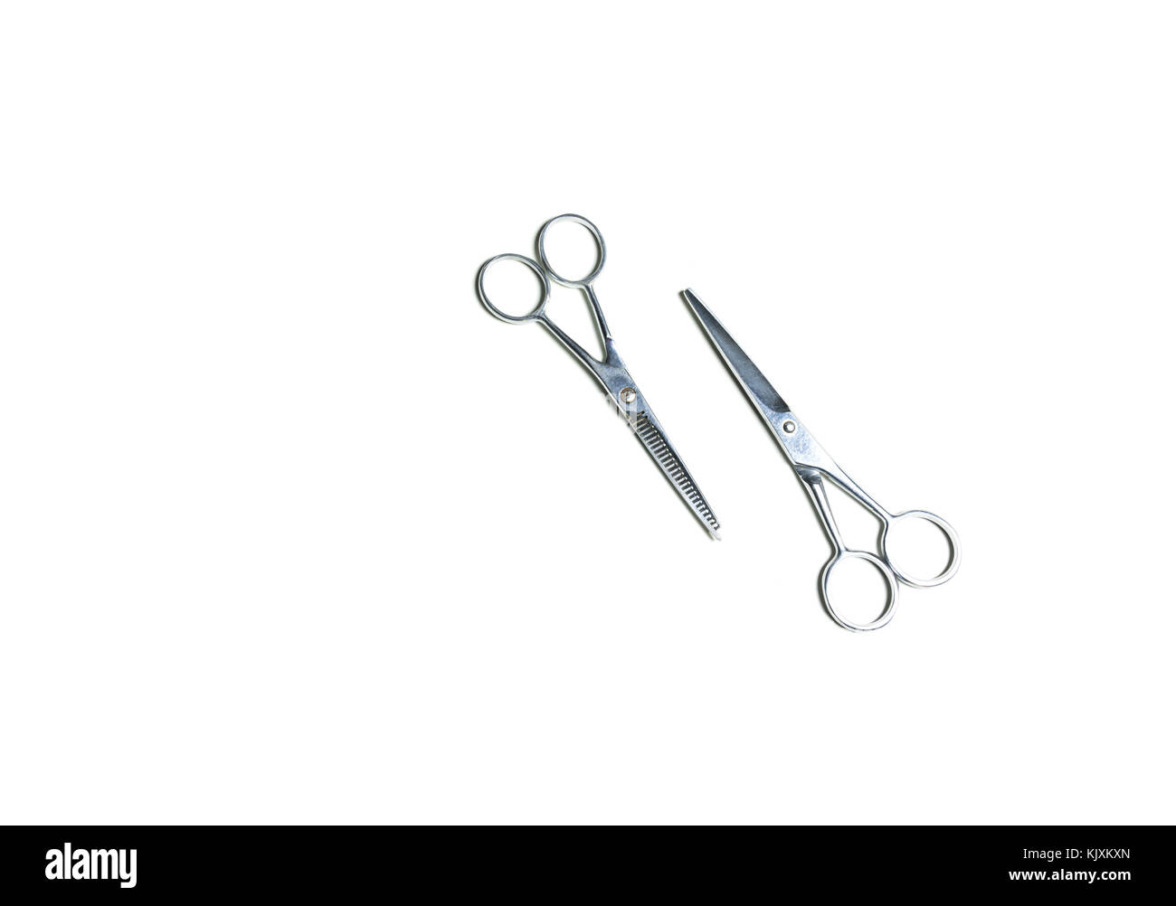Barber Scissors isolated. Hair Cutting on white background. Hairdresser ...