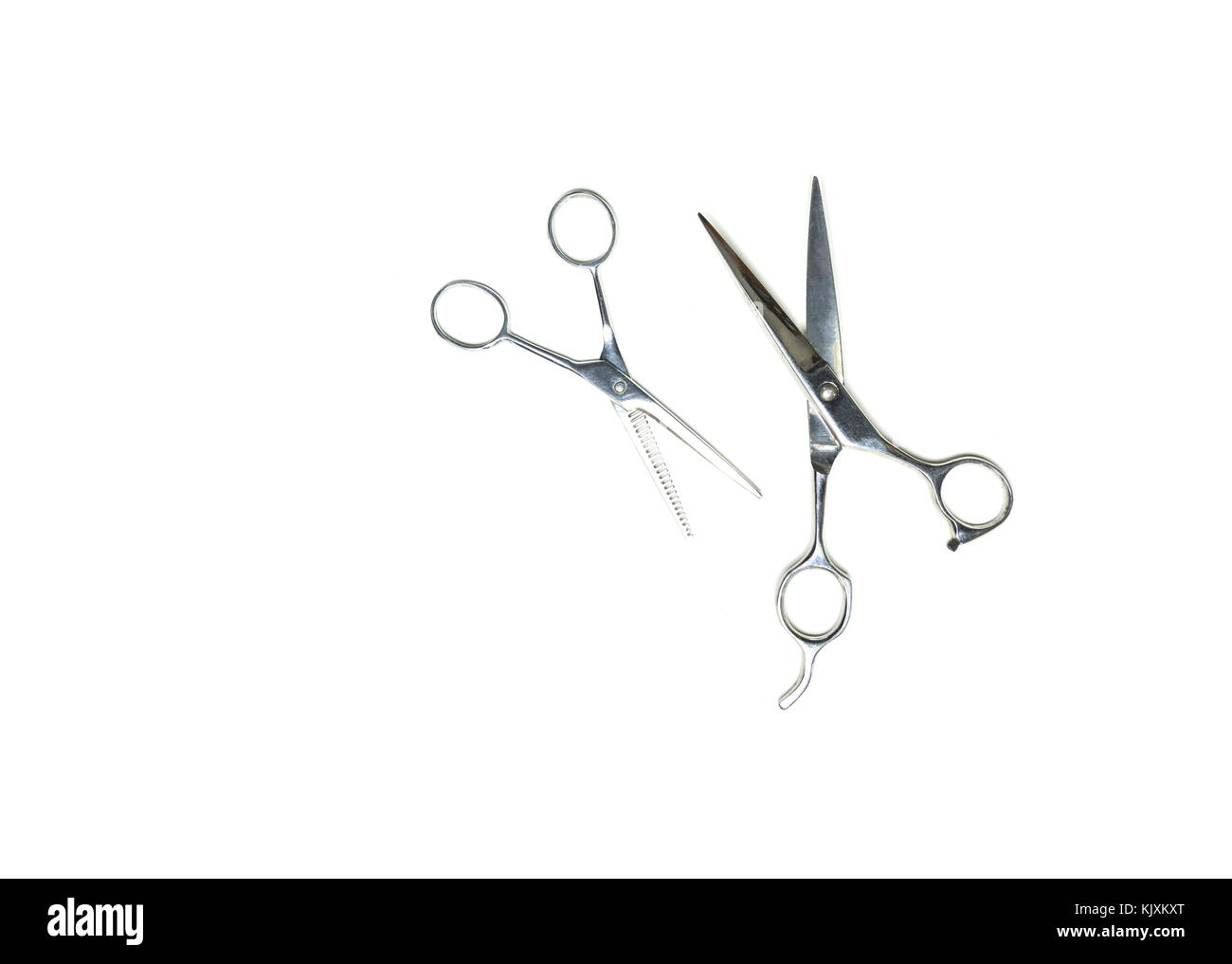 Barber Scissors isolated. Hair Cutting on white background. Hairdresser ...