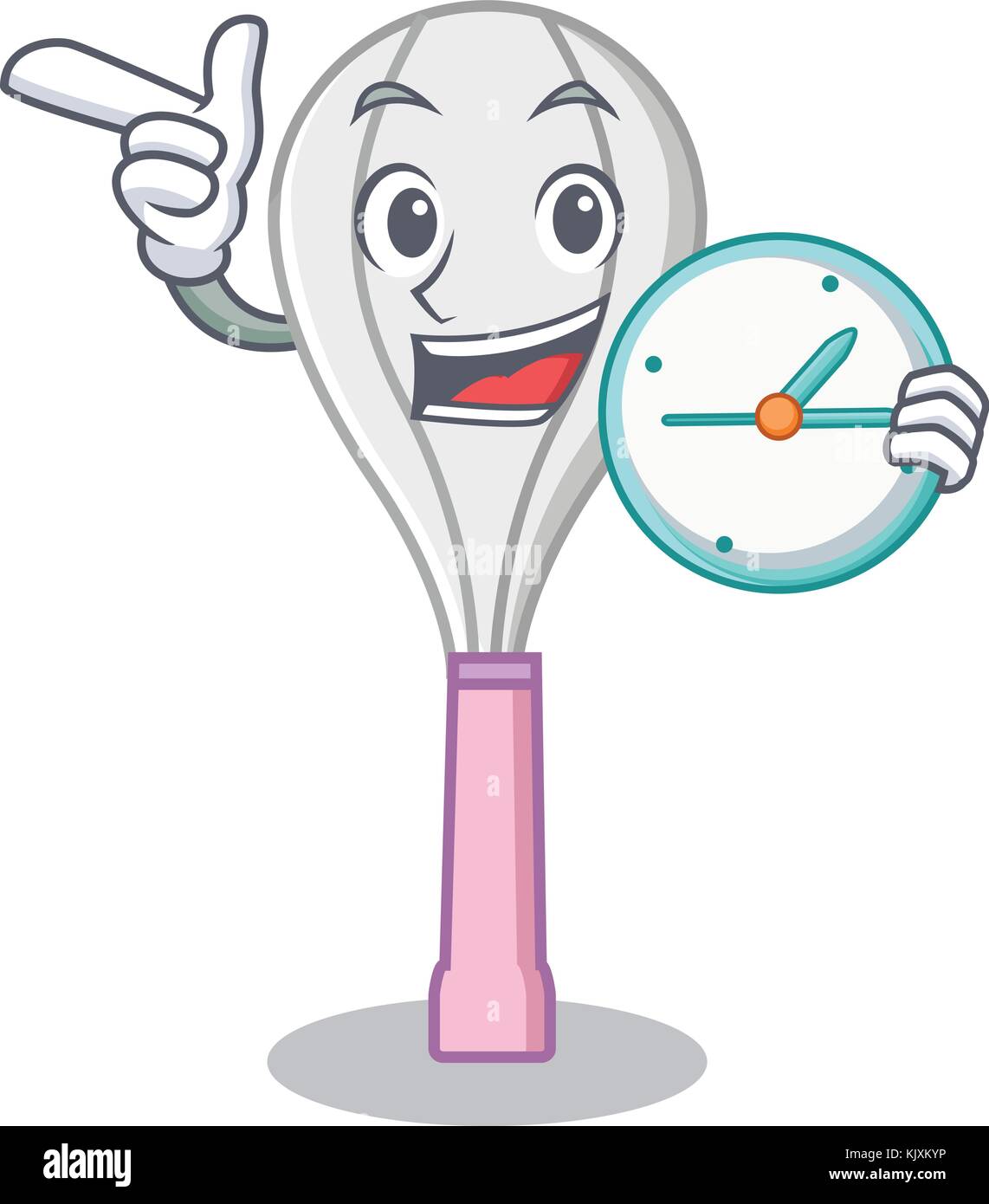 With clock whisk character cartoon style Stock Vector Image & Art - Alamy