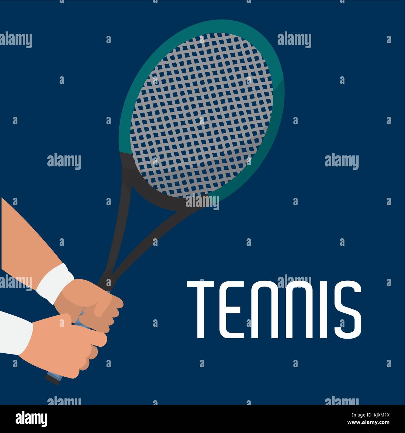 Hands tennis racket Stock Vector Images - Alamy