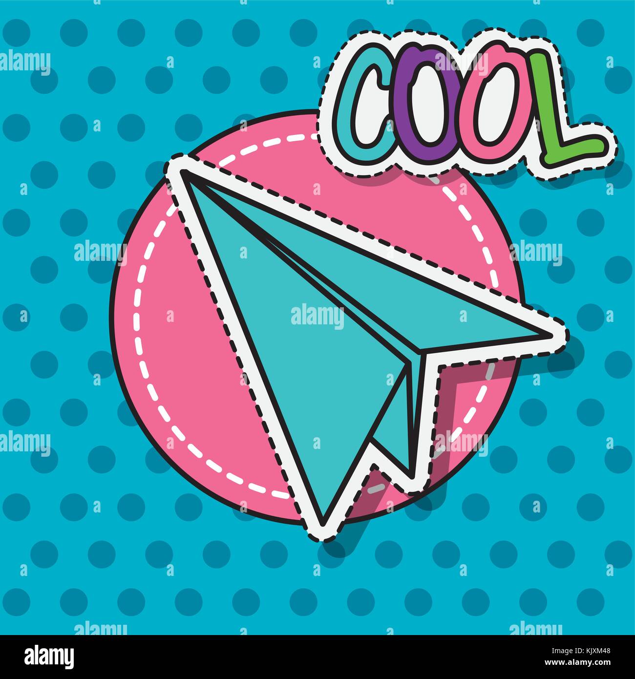 paper plane patch sticker decoration Stock Vector Image & Art - Alamy