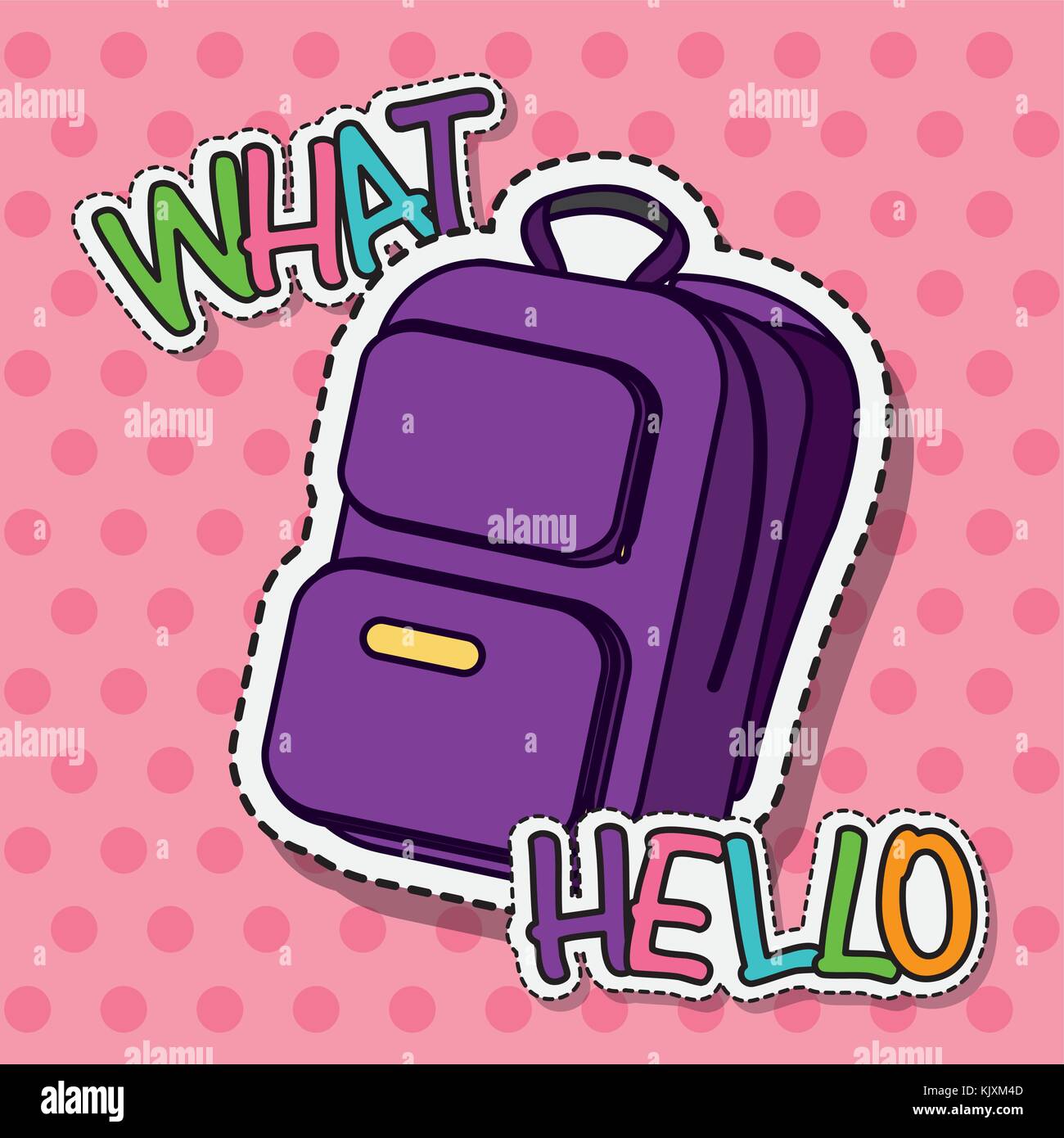 backpack school tool and patch sticker Stock Vector Image & Art - Alamy