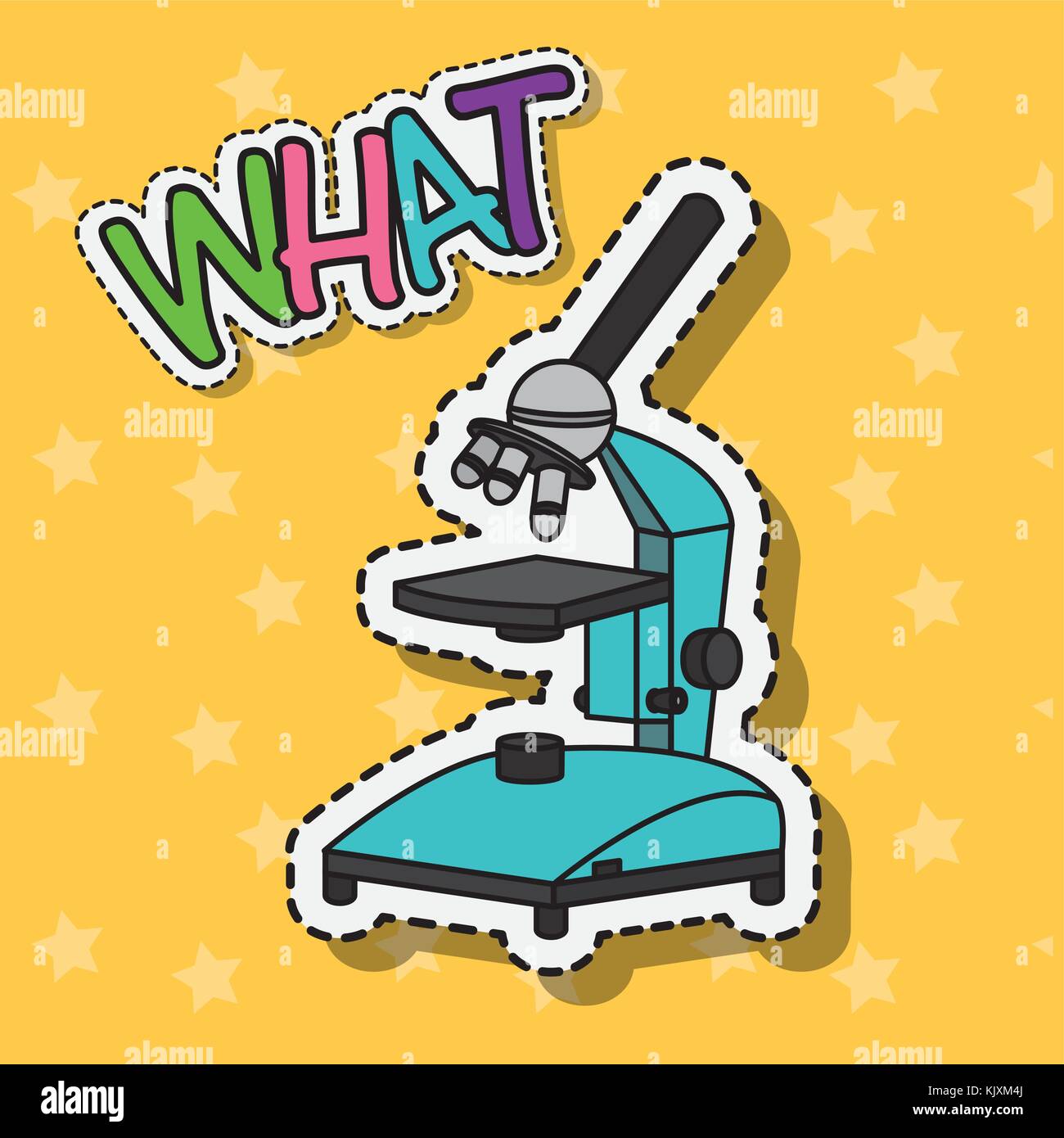 microscope school tool patch sticker Stock Vector Image & Art - Alamy