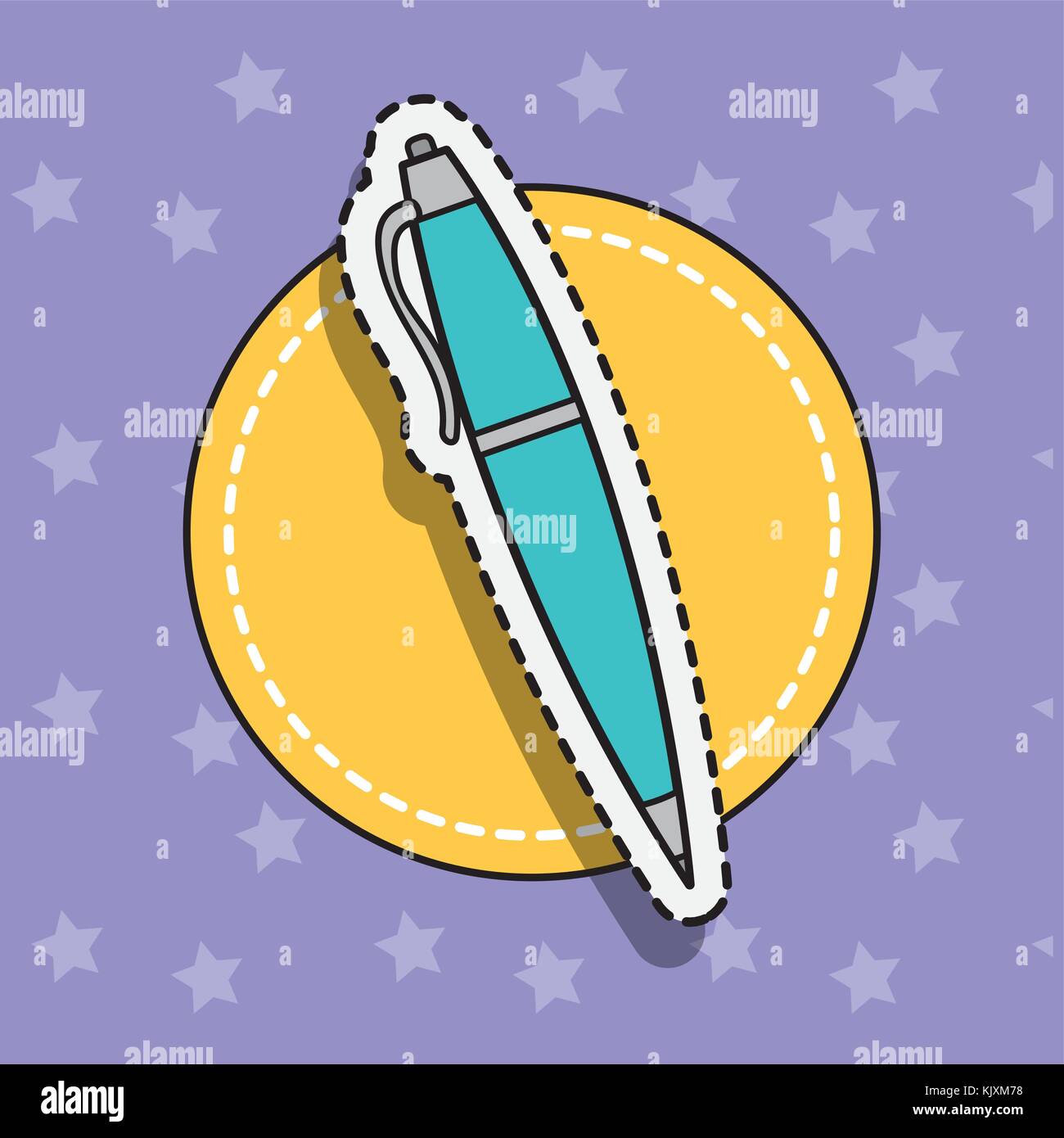 pen education school tool patch sticker Stock Vector Image & Art - Alamy