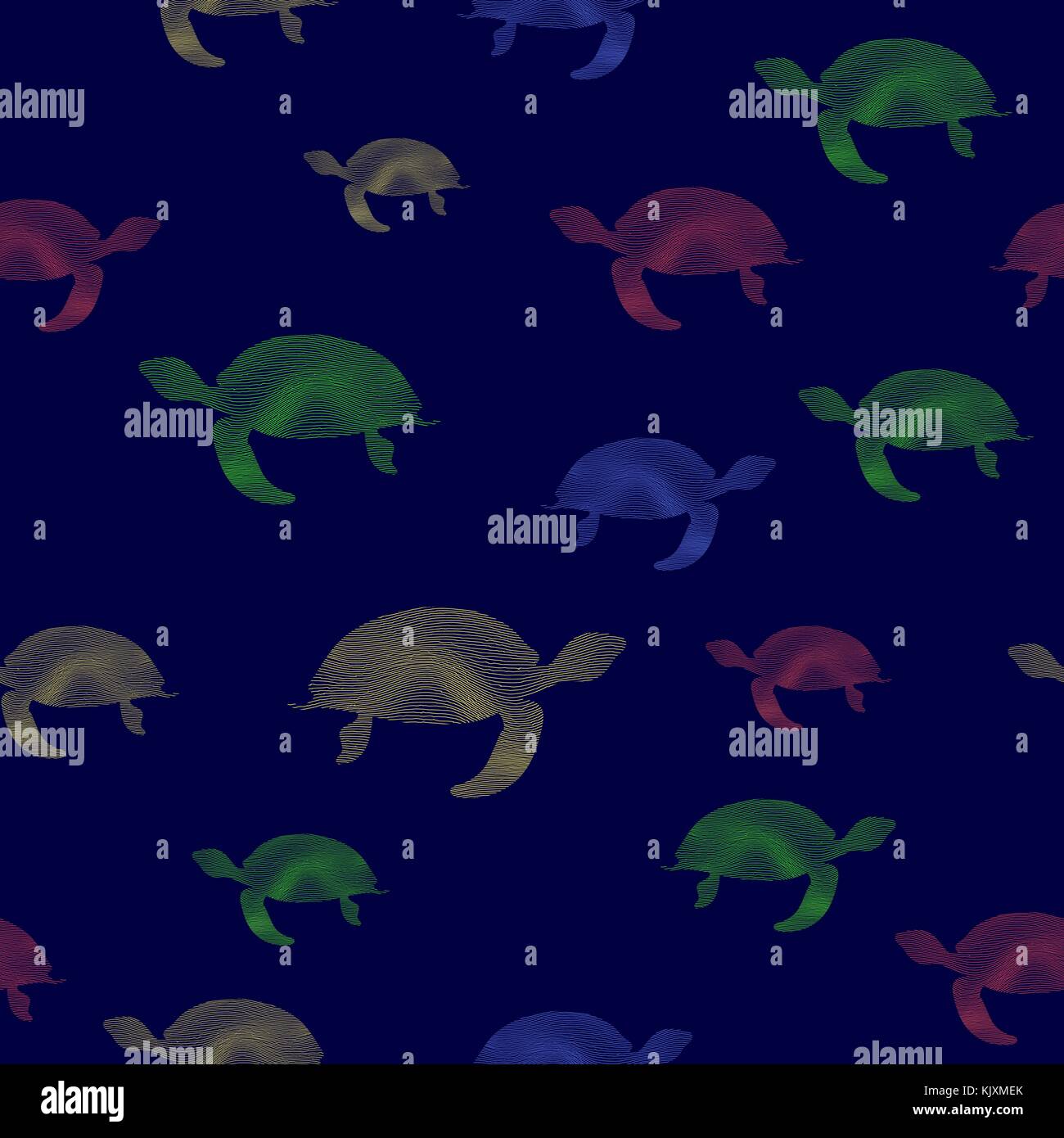 Colored Turtles Icon Seamless Pattern Stock Vector Image & Art - Alamy