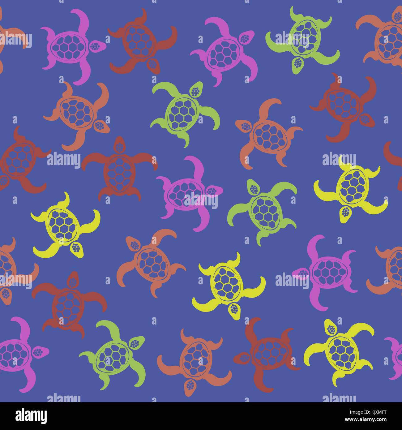 Colored Turtles Icon Seamless Pattern Stock Vector Image & Art - Alamy