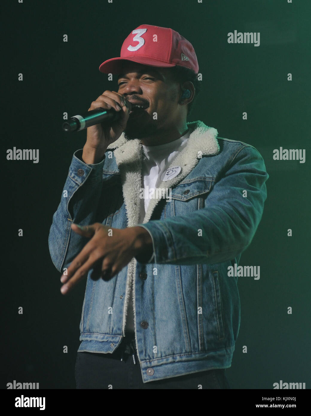 MIAMI BEACH, FL - OCTOBER 10: Chance the Rapper performs on stage at ...