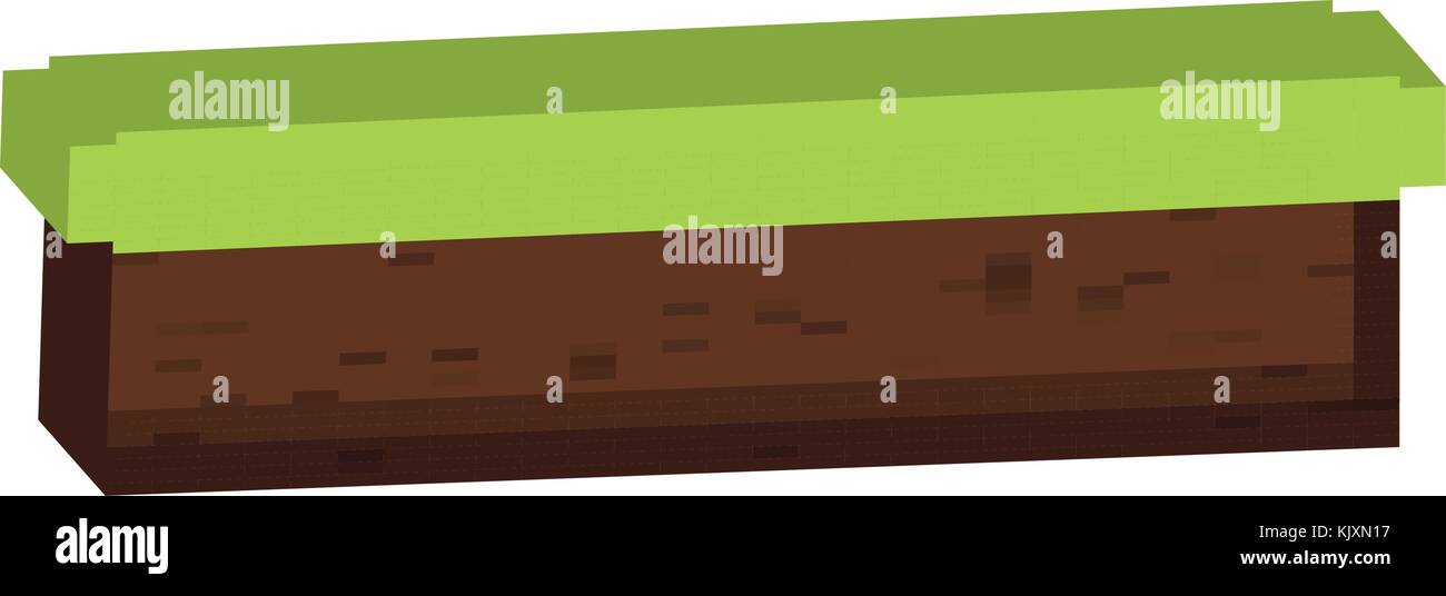 pixelated grass block icon Stock Vector Image & Art - Alamy