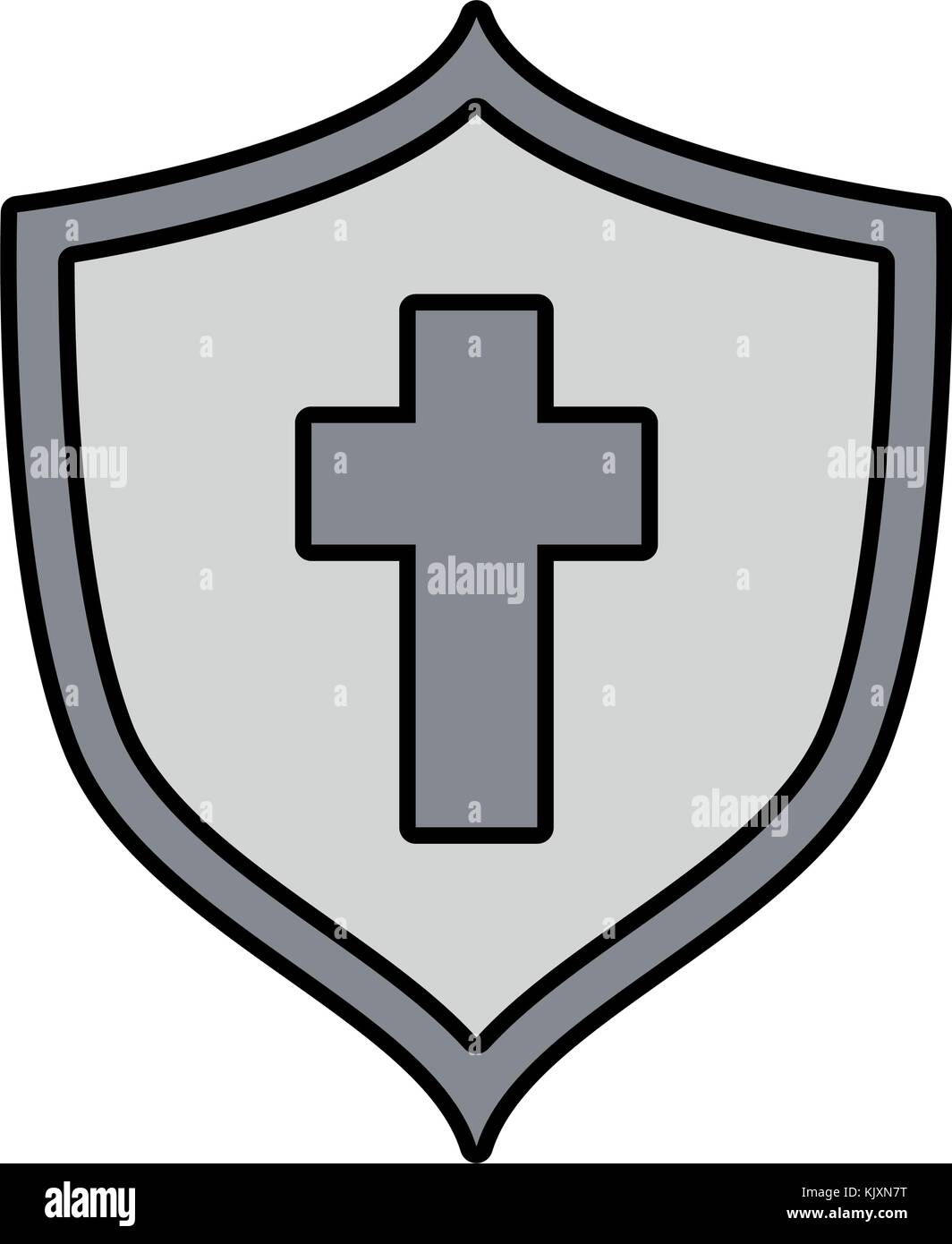 shield with cross icon Stock Vector Image & Art - Alamy