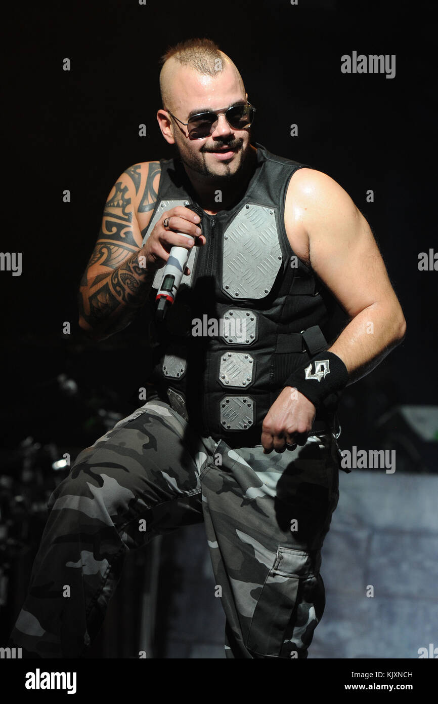 FORT LAUDERDALE, FL - OCTOBER 19: Joakim Broden of Sabaton performs at ...