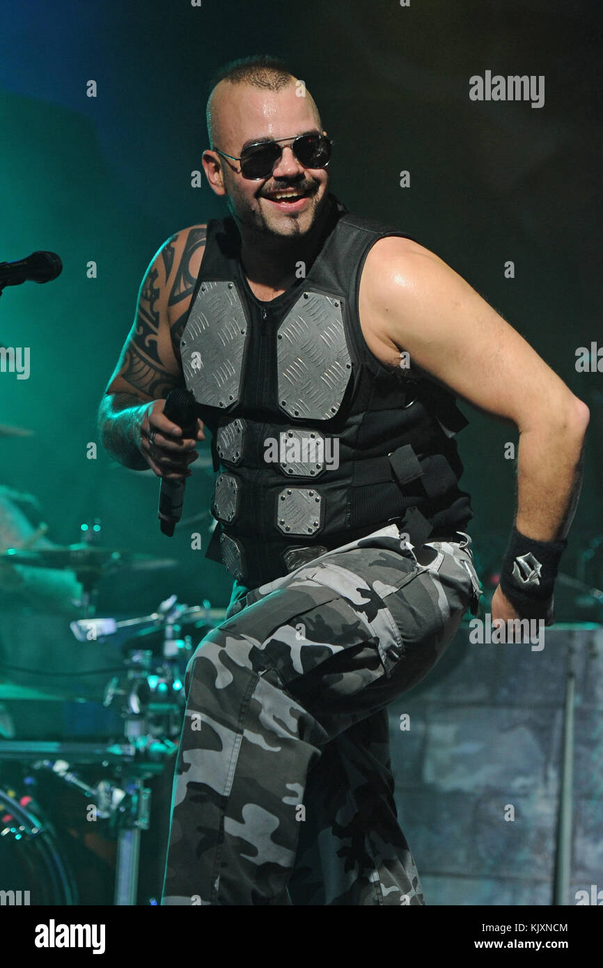 FORT LAUDERDALE, FL - OCTOBER 19: Joakim Broden of Sabaton performs at ...