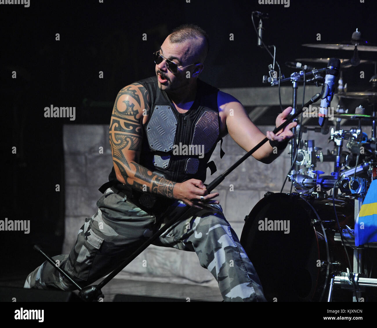 FORT LAUDERDALE, FL - OCTOBER 19: Joakim Broden of Sabaton performs at ...
