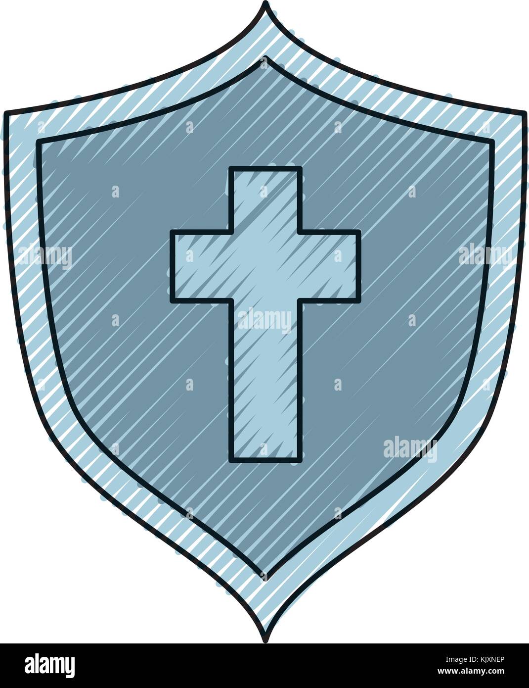 shield with cross icon Stock Vector Image & Art - Alamy