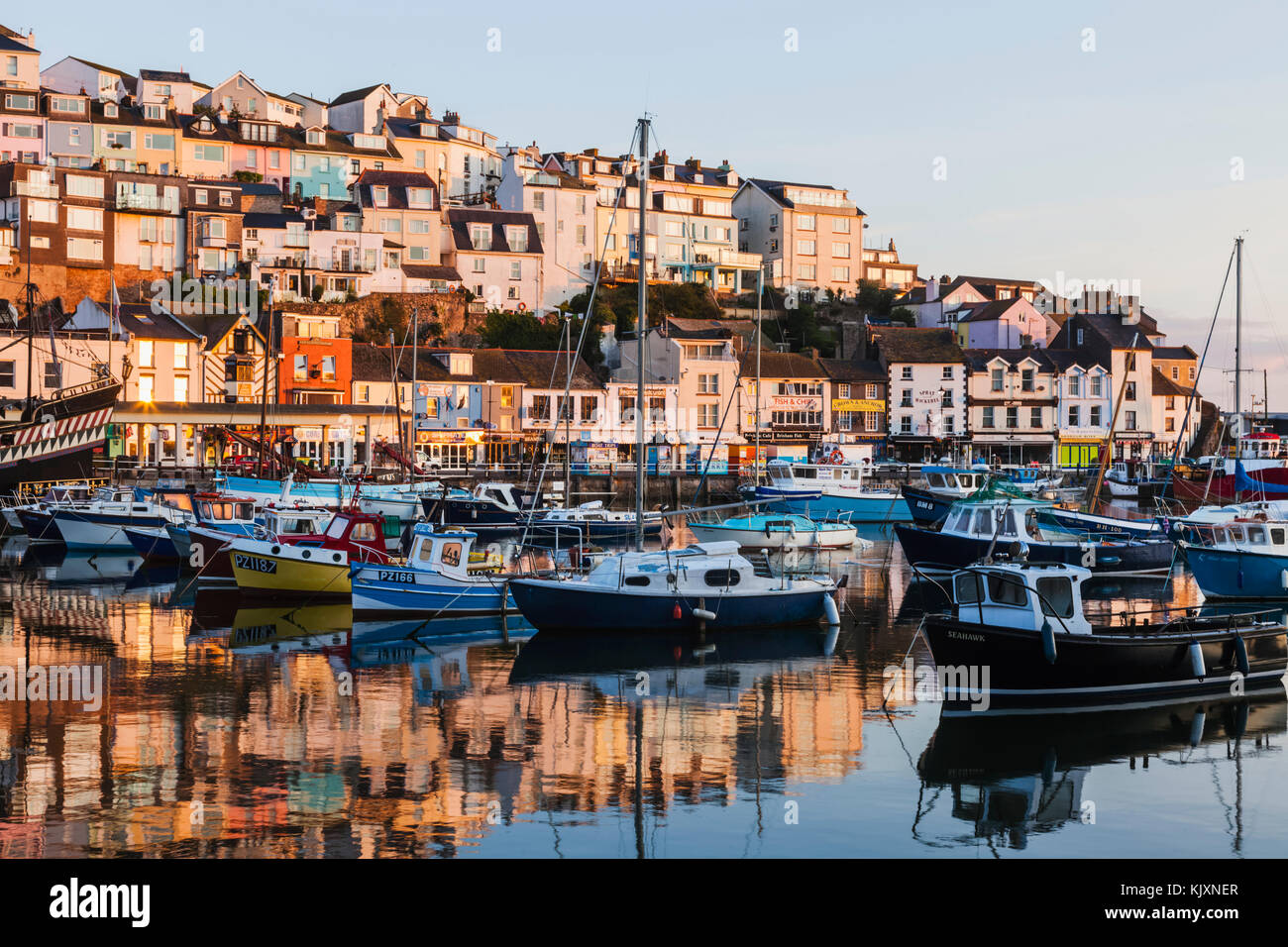 England, Devon, Brixham, Brixham Harbour Stock Photo - Alamy