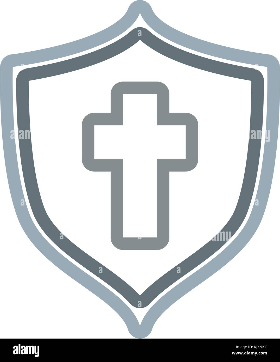 shield with cross icon Stock Vector Image & Art - Alamy