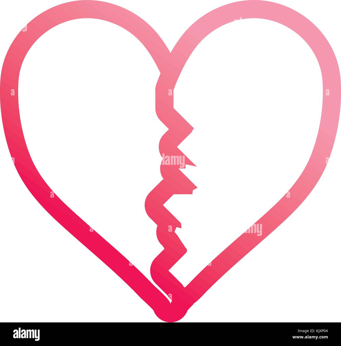 broken heart icon Stock Vector Image & Art - Alamy