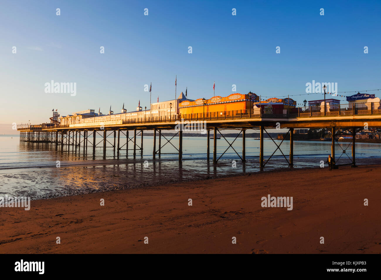 England, Devon, Paignton Pier and Beach Stock Photo - Alamy