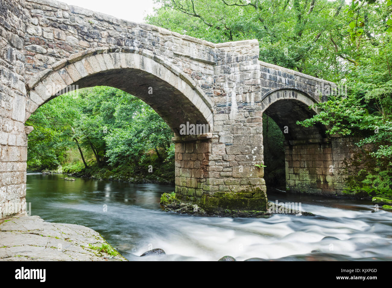 England, Devon, Dartmoor, Bridge and River Stock Photo - Alamy