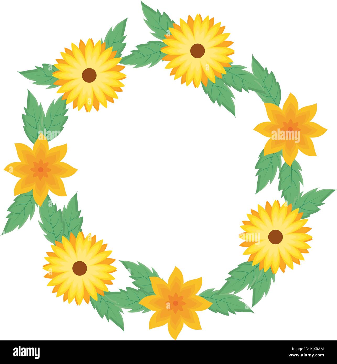wreath of flowers icon Stock Vector Image & Art - Alamy
