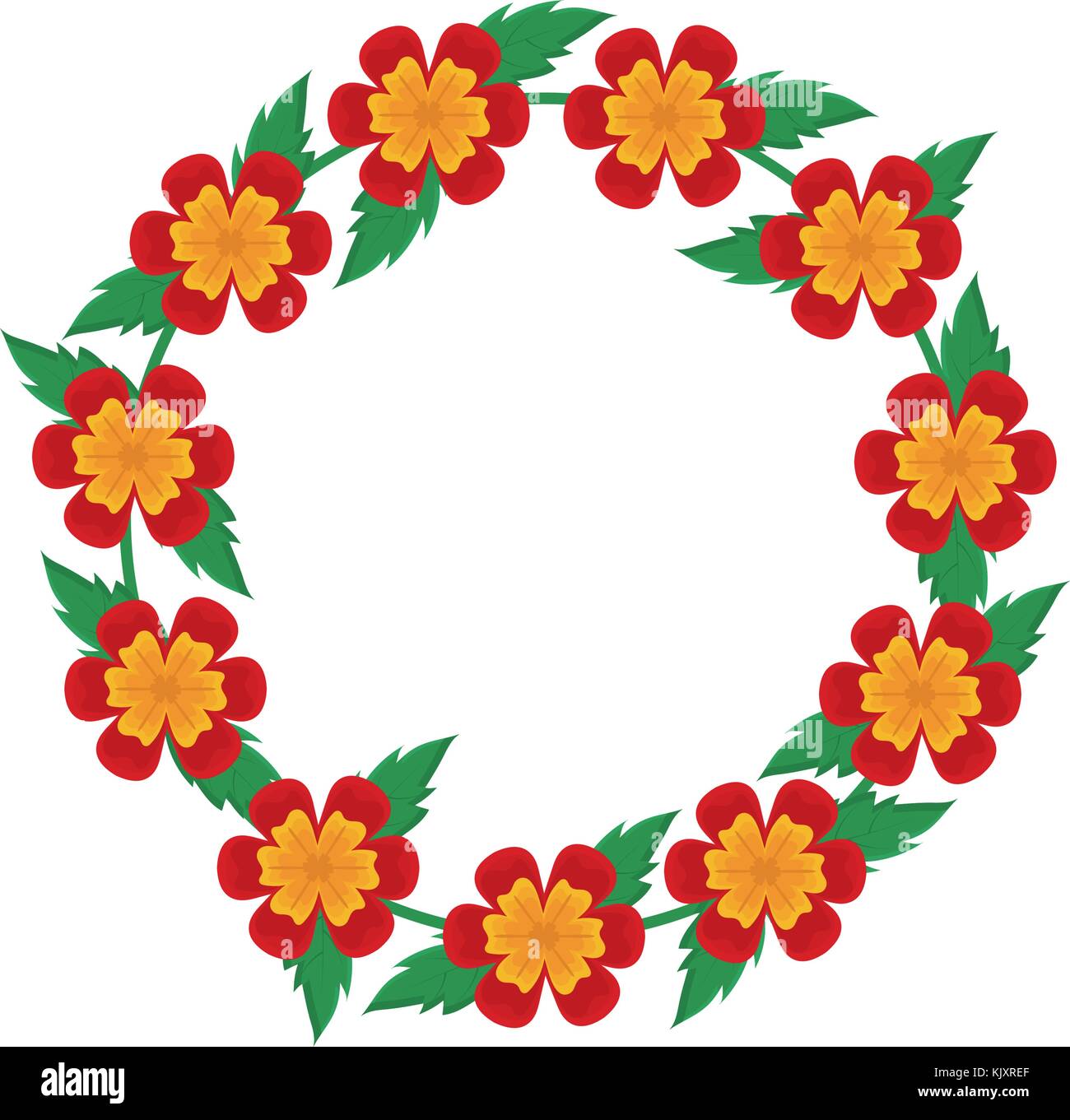 wreath of flowers icon Stock Vector Image & Art - Alamy