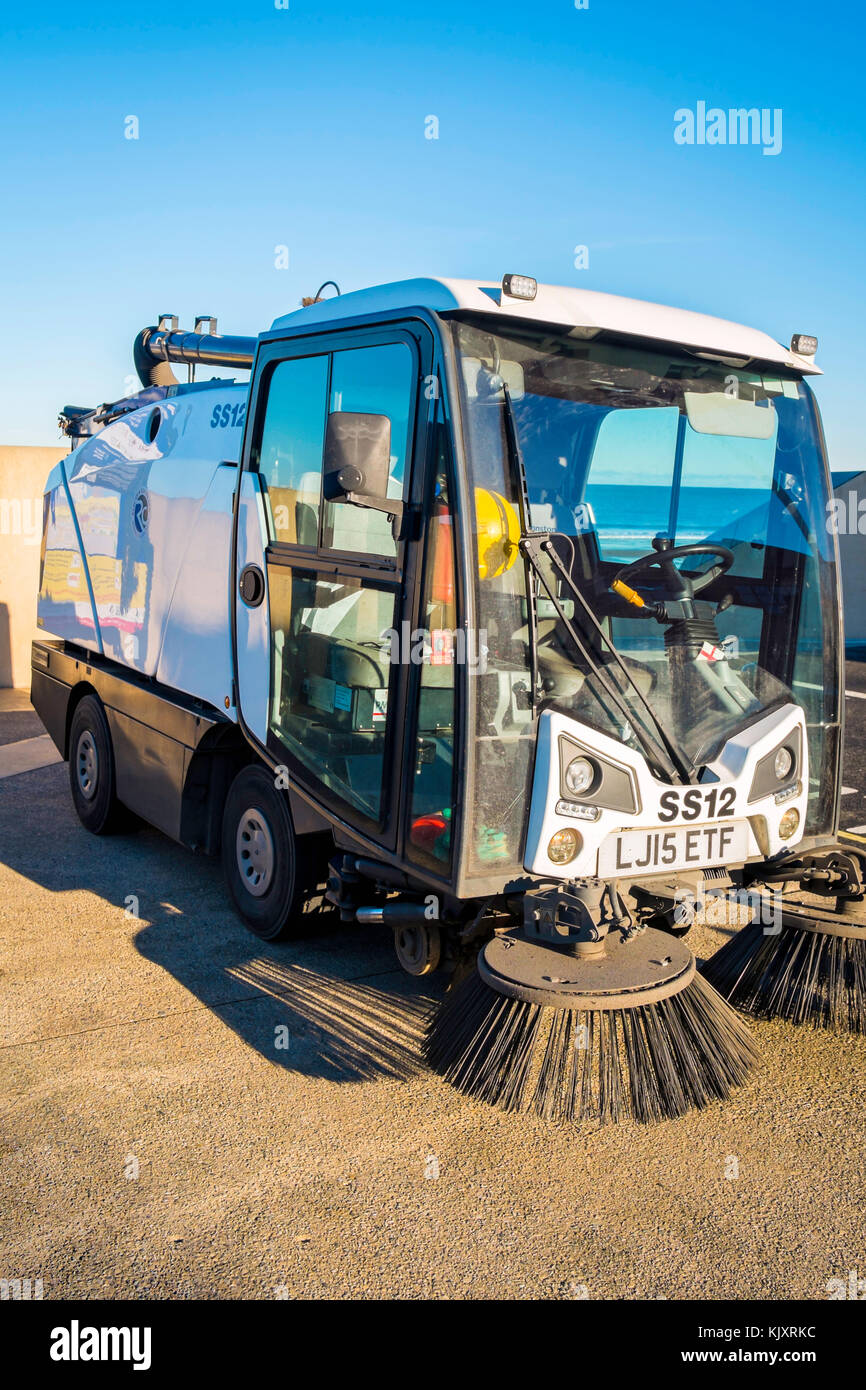 Johnston sub-compact single seat Street Sweeping machine used by Local ...