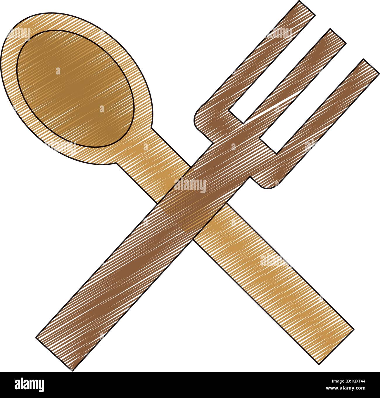 Isolated spoon and fork design Stock Vector Image & Art - Alamy