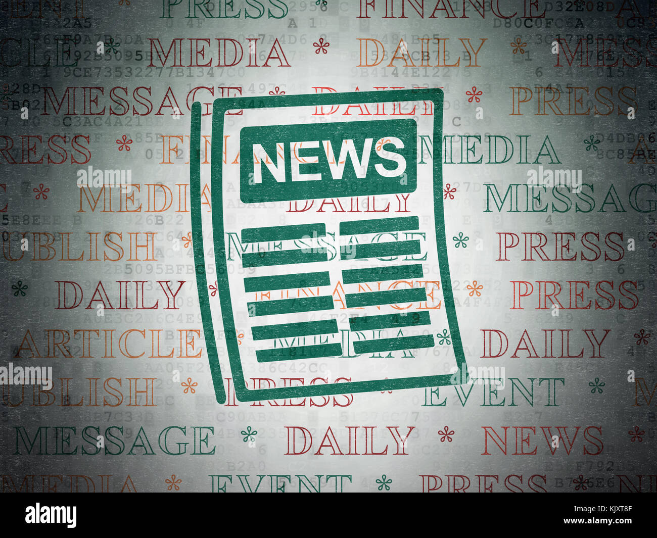 News concept: Newspaper on Digital Data Paper background Stock Photo ...