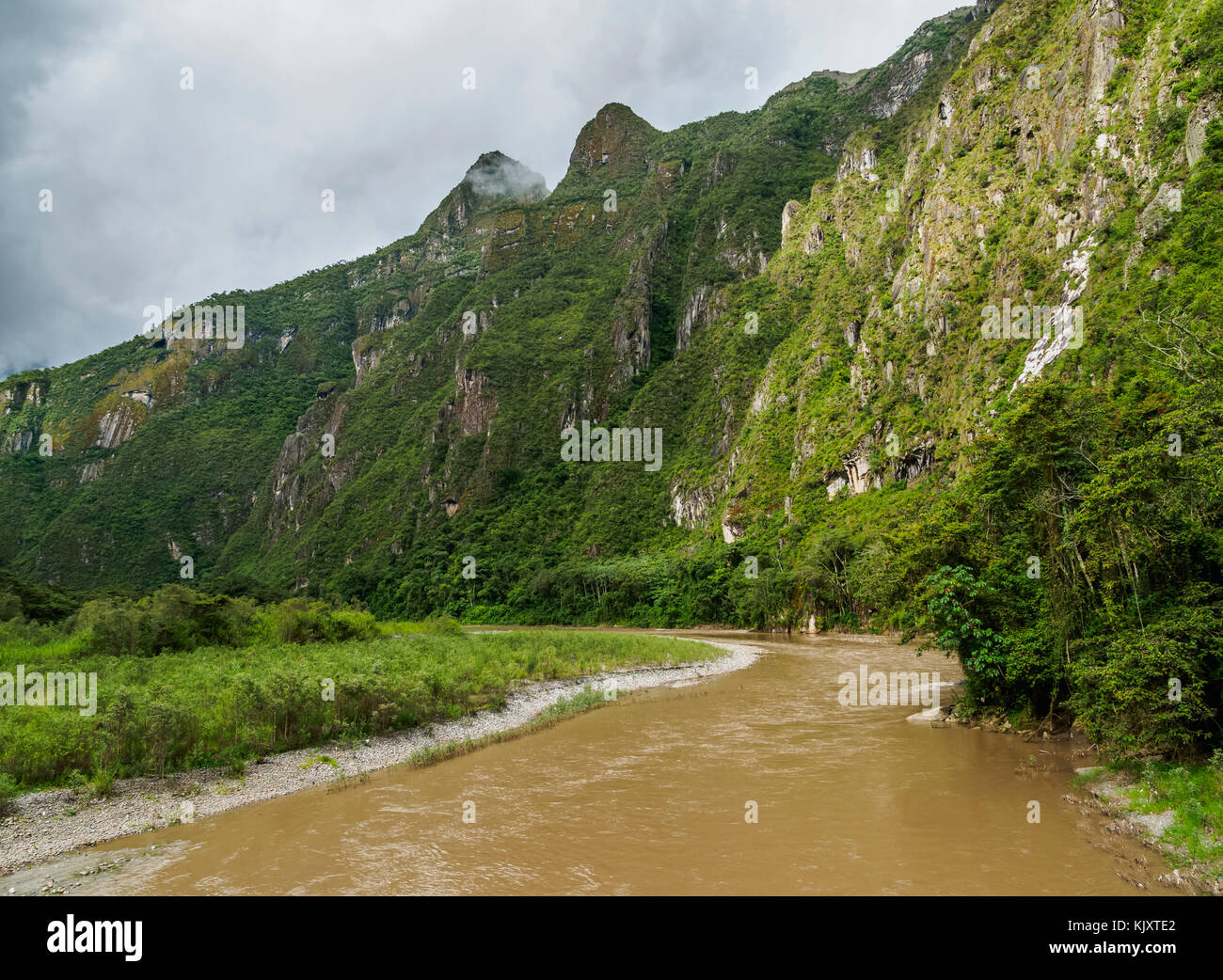 Urubamba River on the way to Machu Picchu, Cusco Region, Peru Stock ...