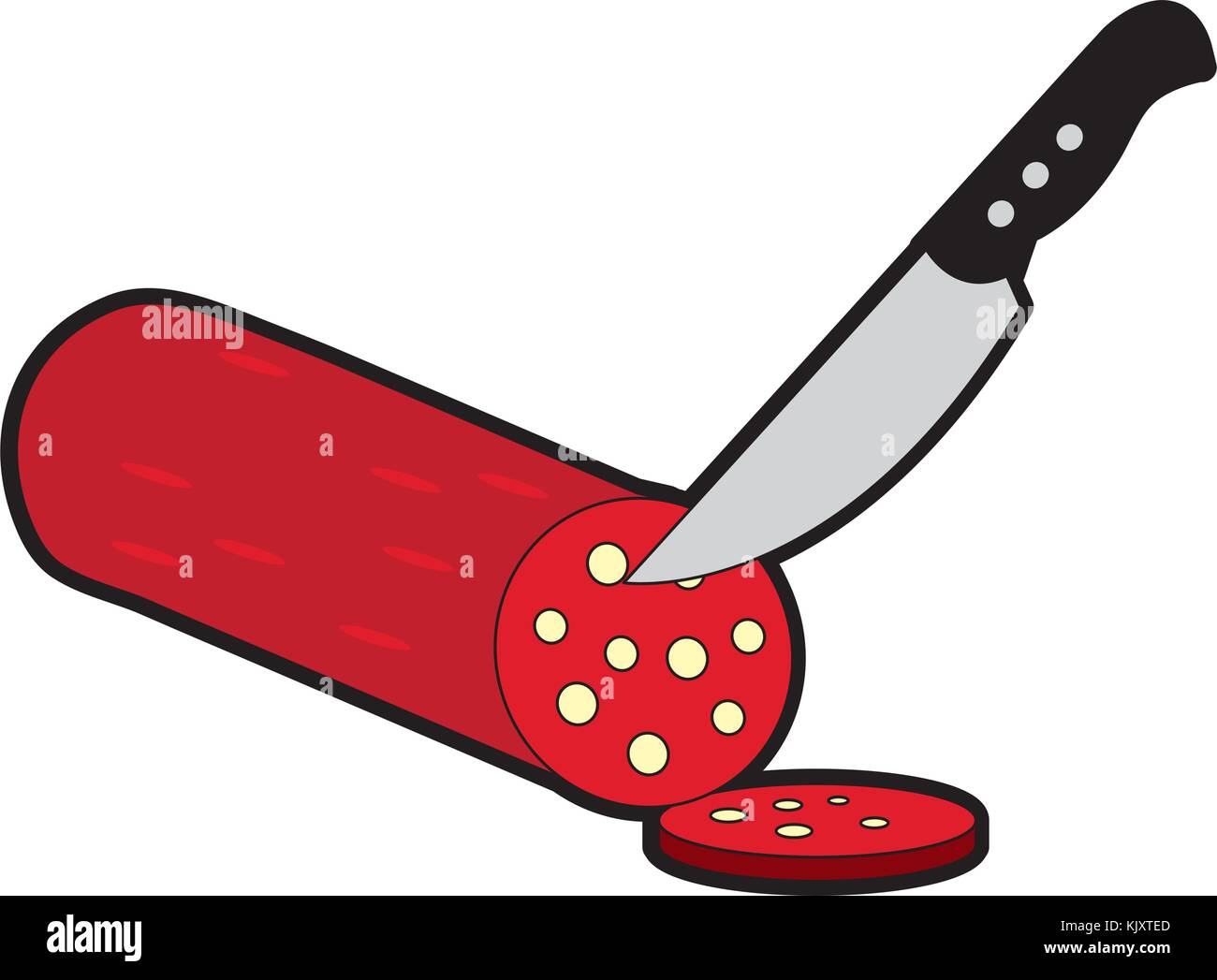 Isolated salami design Stock Vector Image & Art - Alamy