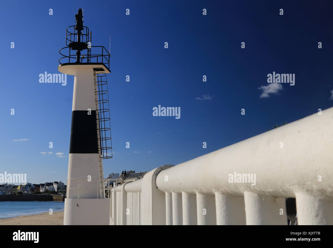 marine beacon on Quiberon beach Stock Photo - Alamy