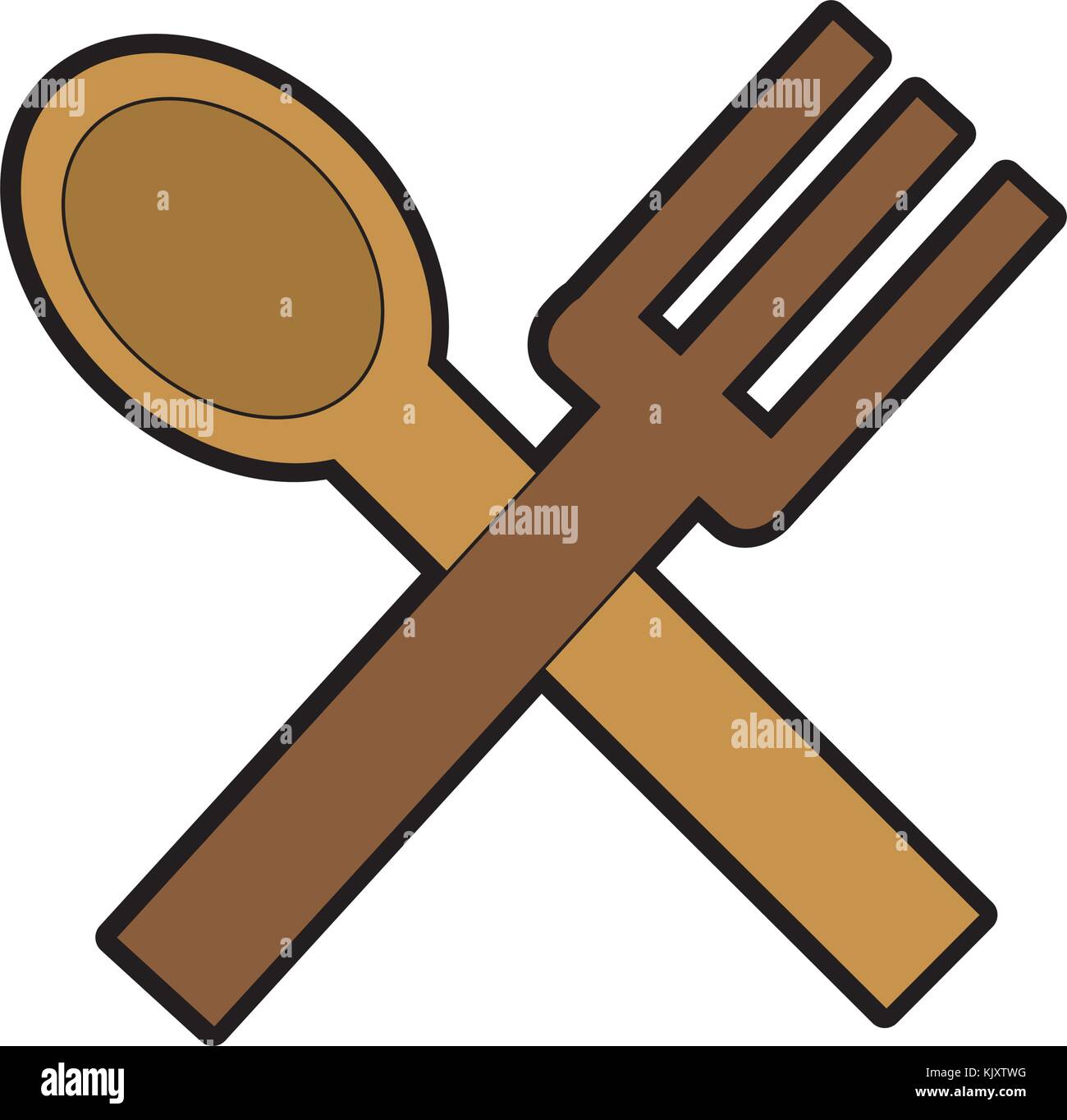 Isolated spoon and fork design Stock Vector Image & Art - Alamy