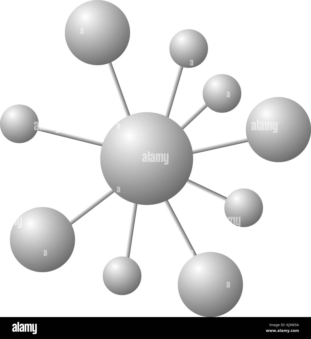 Abstract molecule isolated on white background Stock Vector Image & Art ...