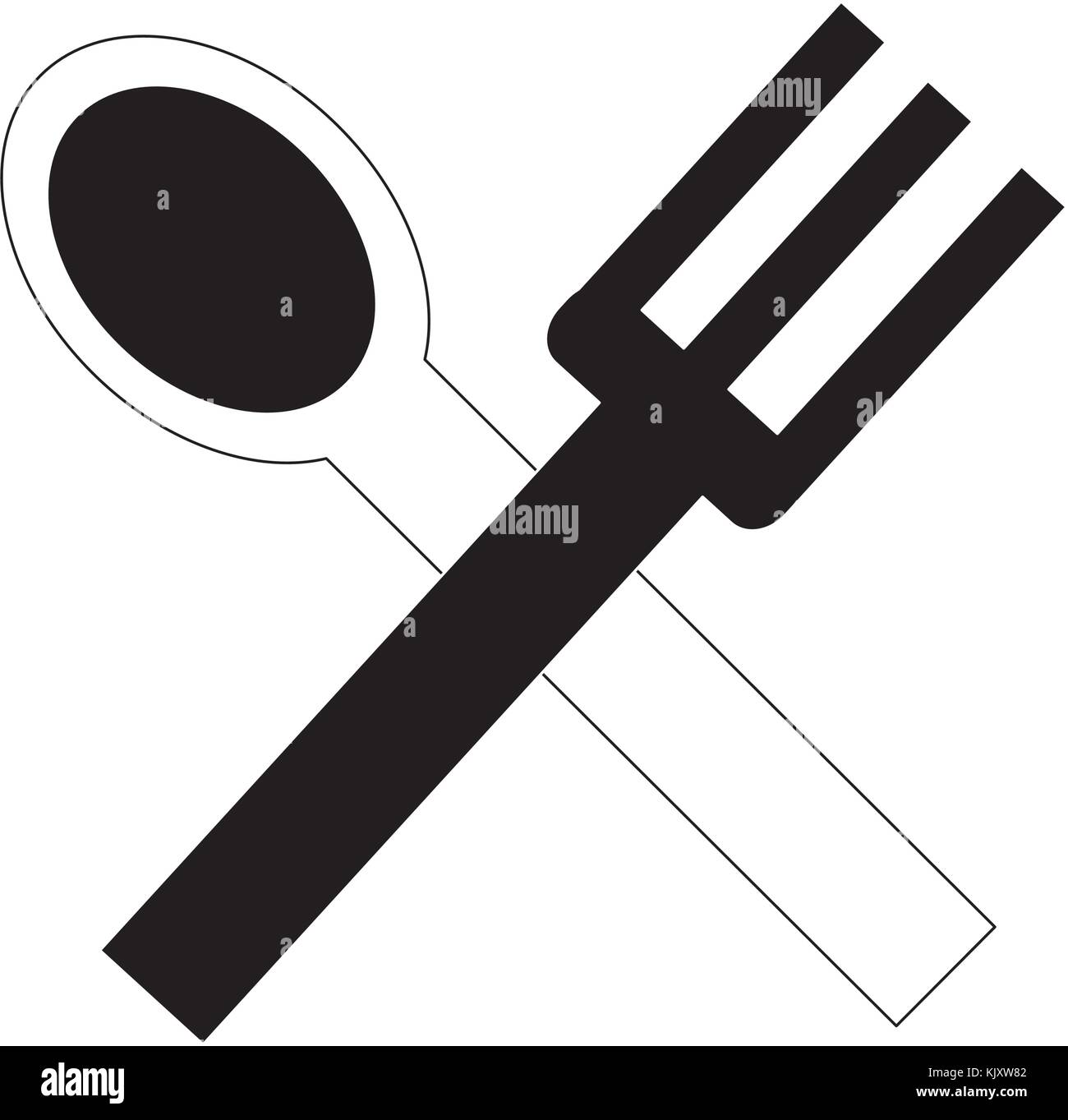 Isolated spoon and fork design Stock Vector Image & Art - Alamy