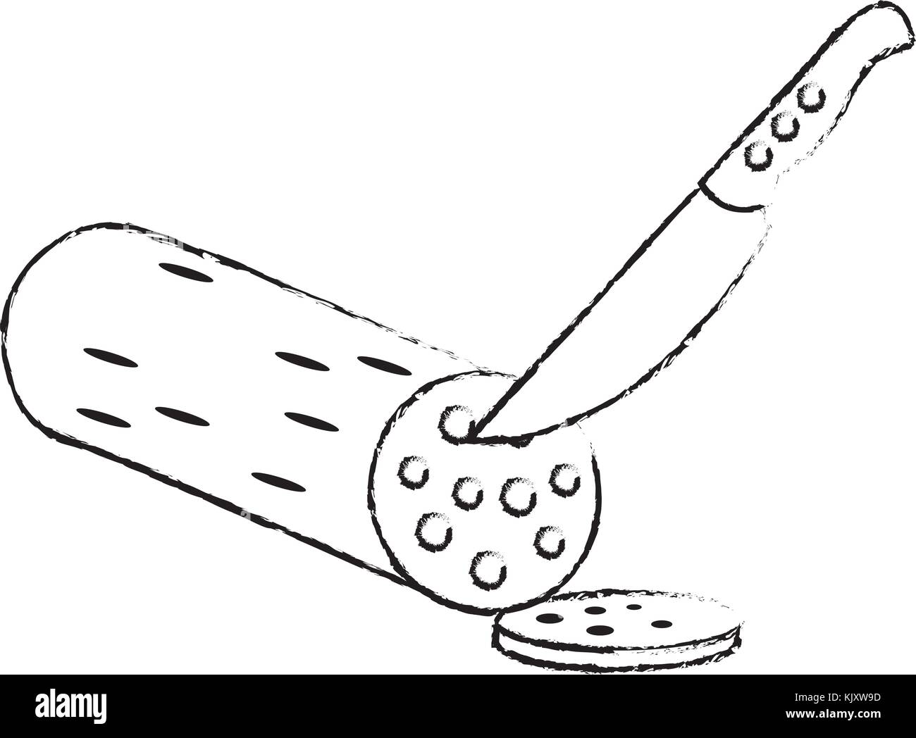 Isolated salami design Stock Vector Image & Art - Alamy