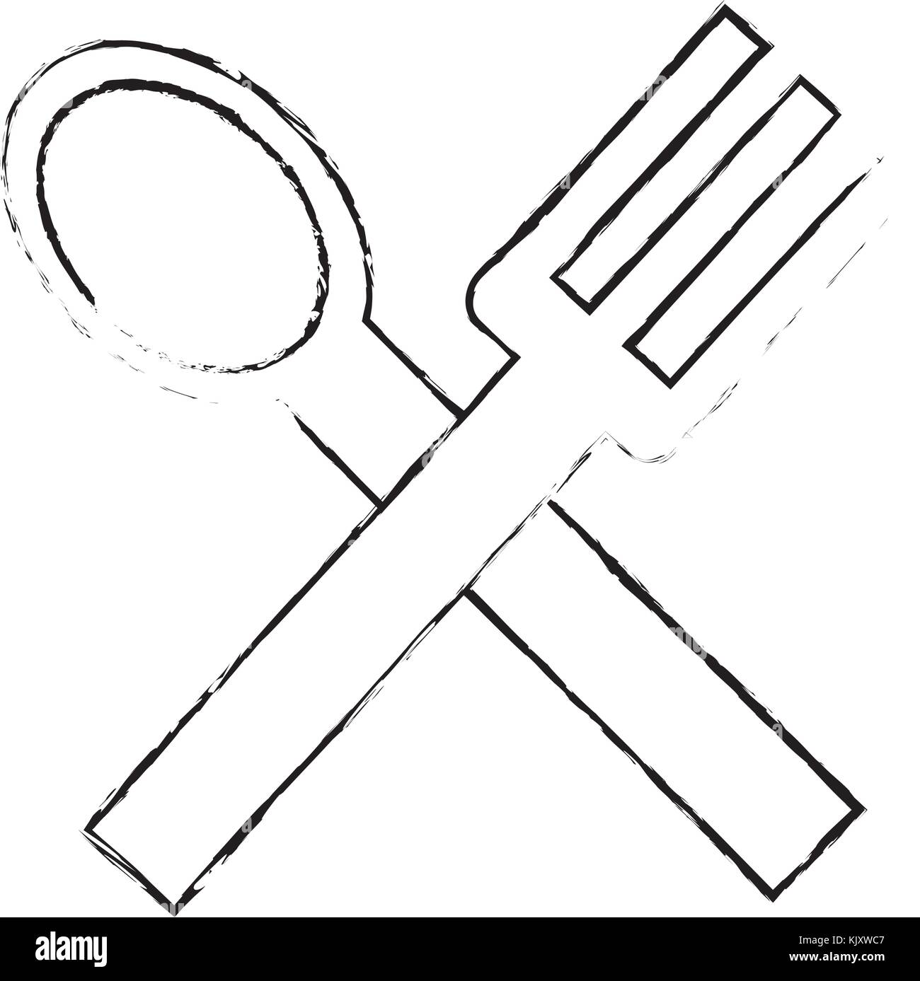 Isolated spoon and fork design Stock Vector Image & Art - Alamy