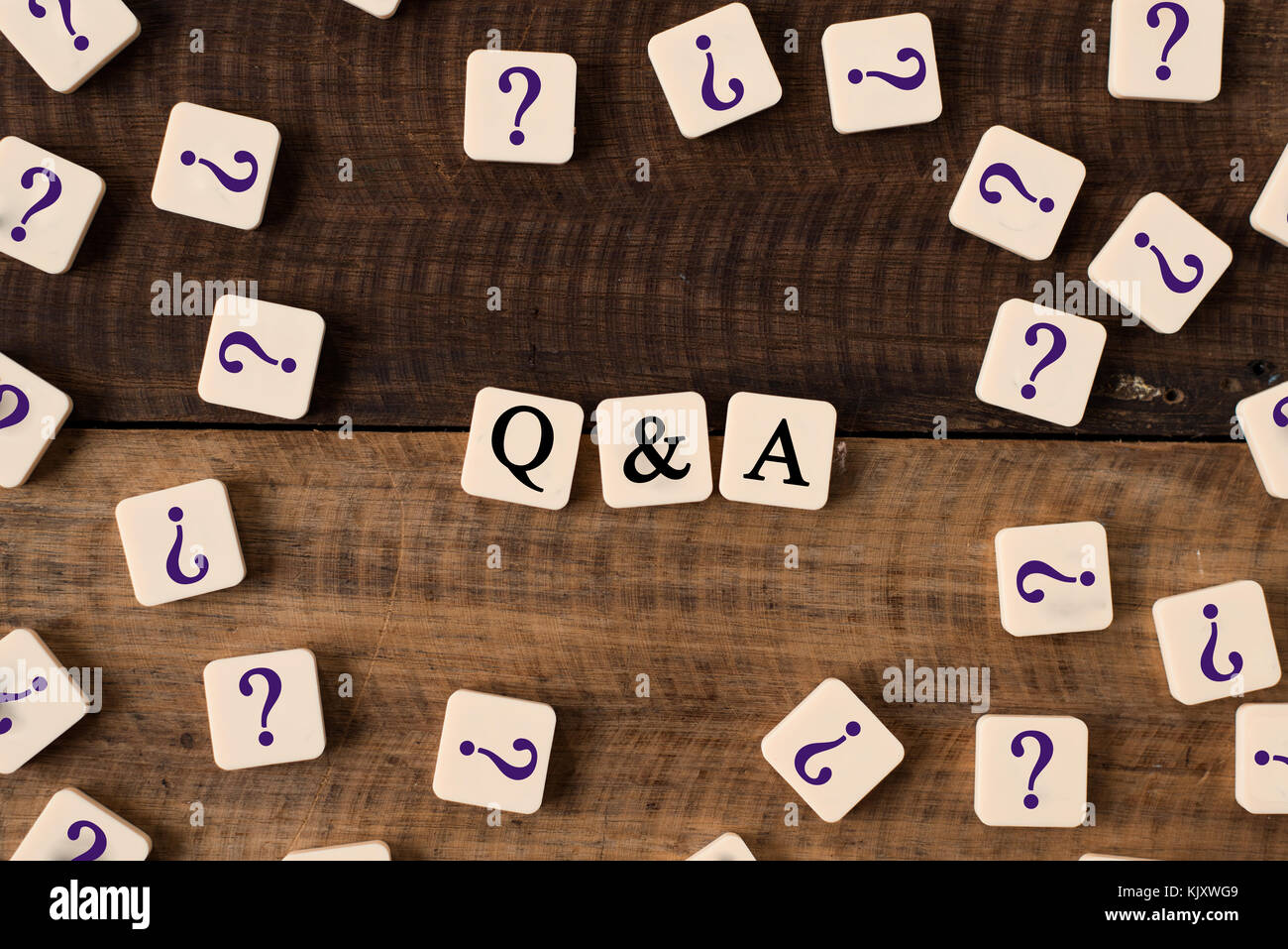Queations and Answers Q&A concept. Q&A and question mark on alphabet ...