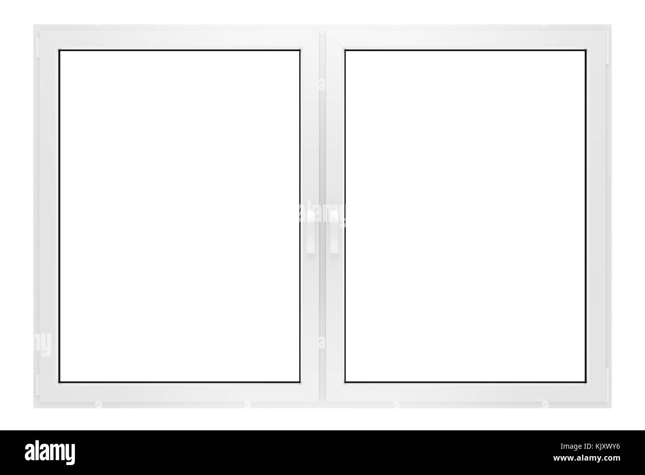window isolated on white background. 3d illustration Stock Photo - Alamy