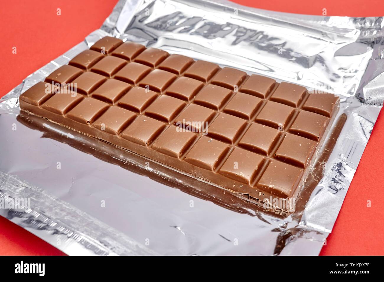 A studio photo of a block of chocolate Stock Photo - Alamy