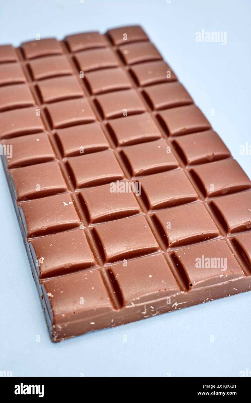 A studio photo of a block of chocolate Stock Photo - Alamy