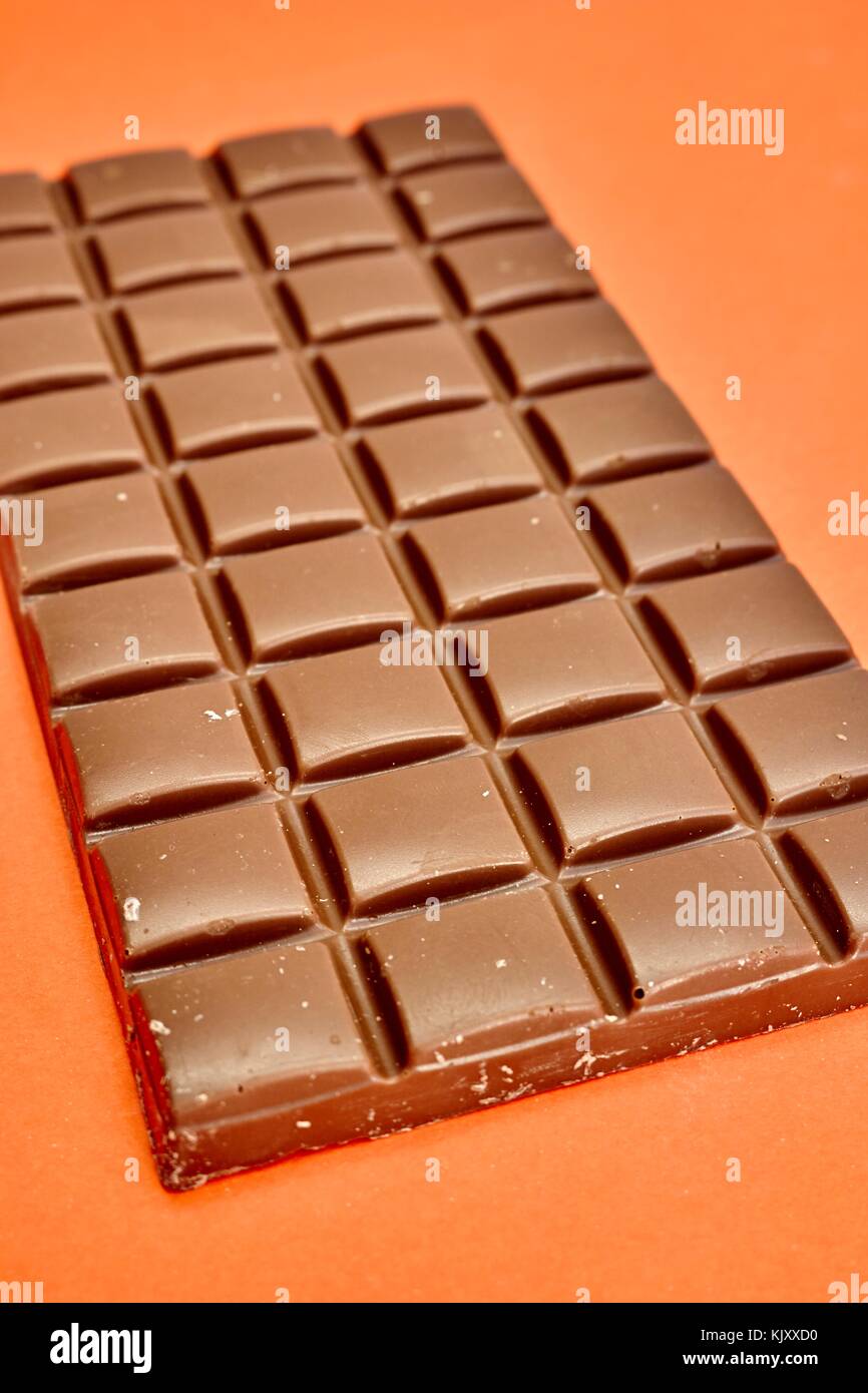 A studio photo of a block of chocolate Stock Photo - Alamy
