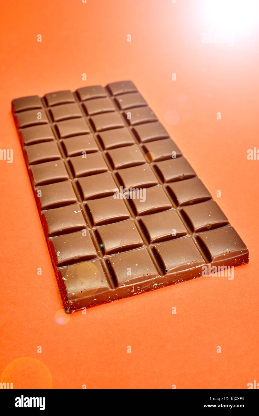 A studio photo of a block of chocolate Stock Photo - Alamy