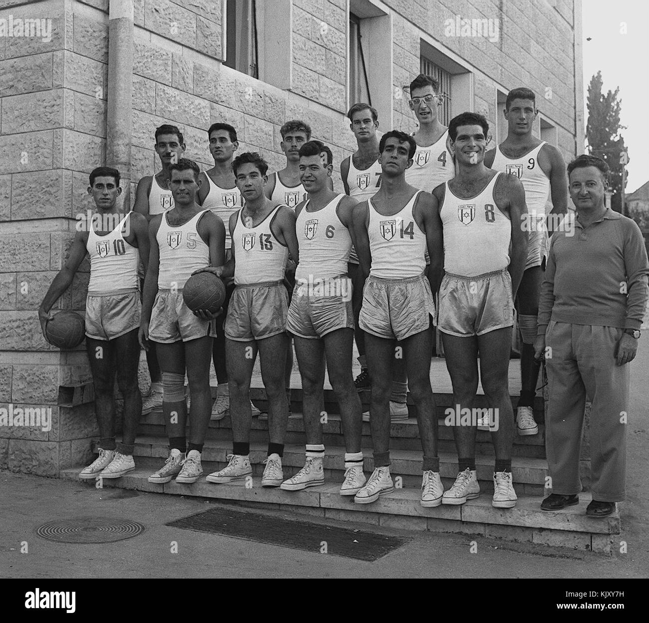 A photo of the Israel Basketball Team, featuring players in the first ...