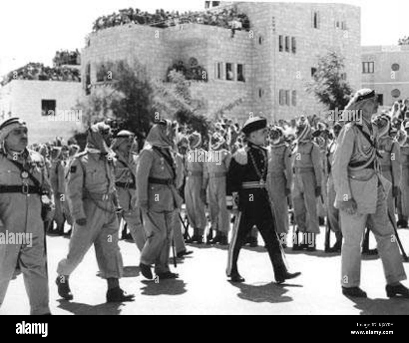 Hussein front of Parliament for throne ceremony Stock Photo - Alamy