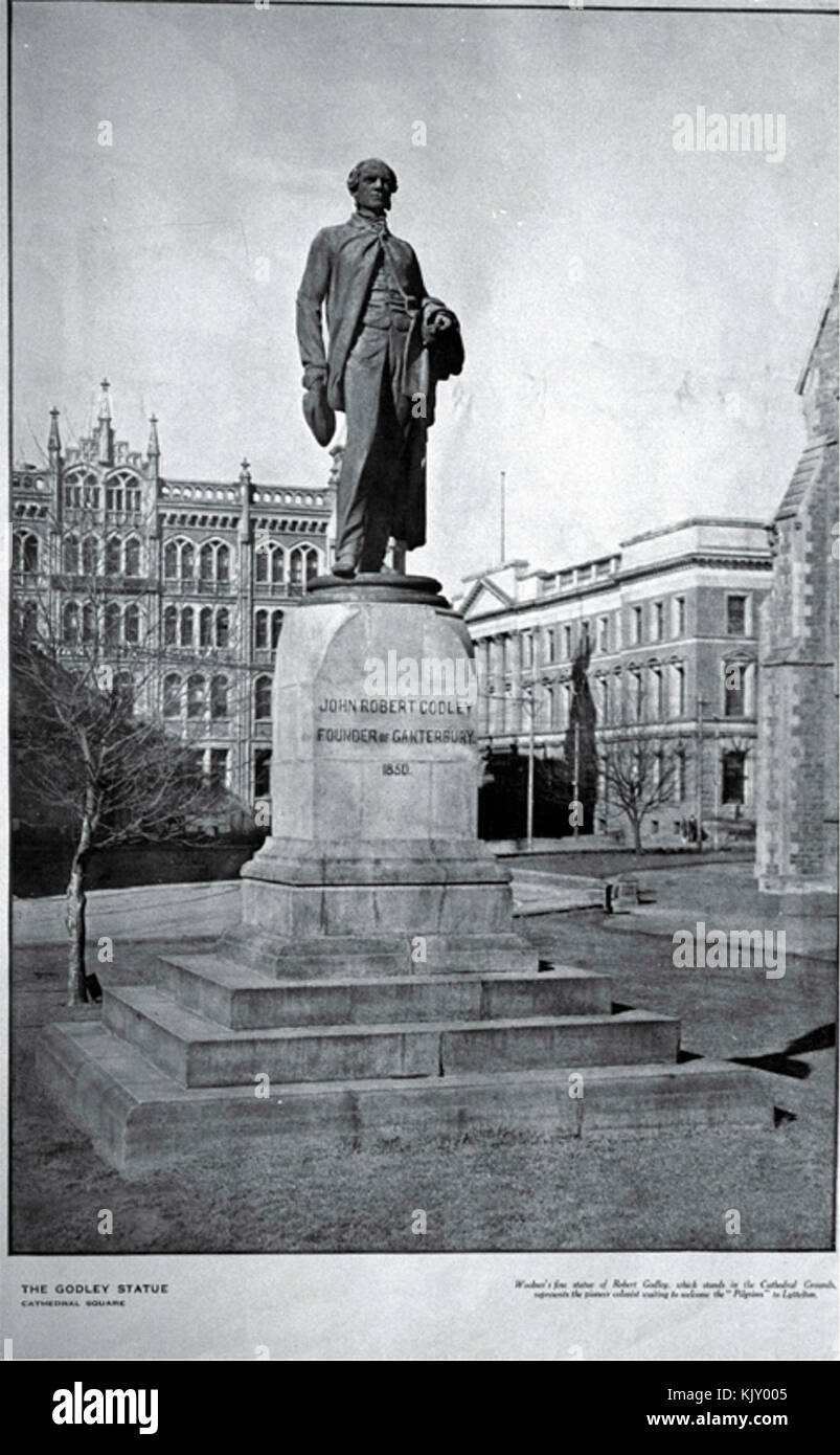 John Robert Godley statue, ca 1920s Stock Photo - Alamy