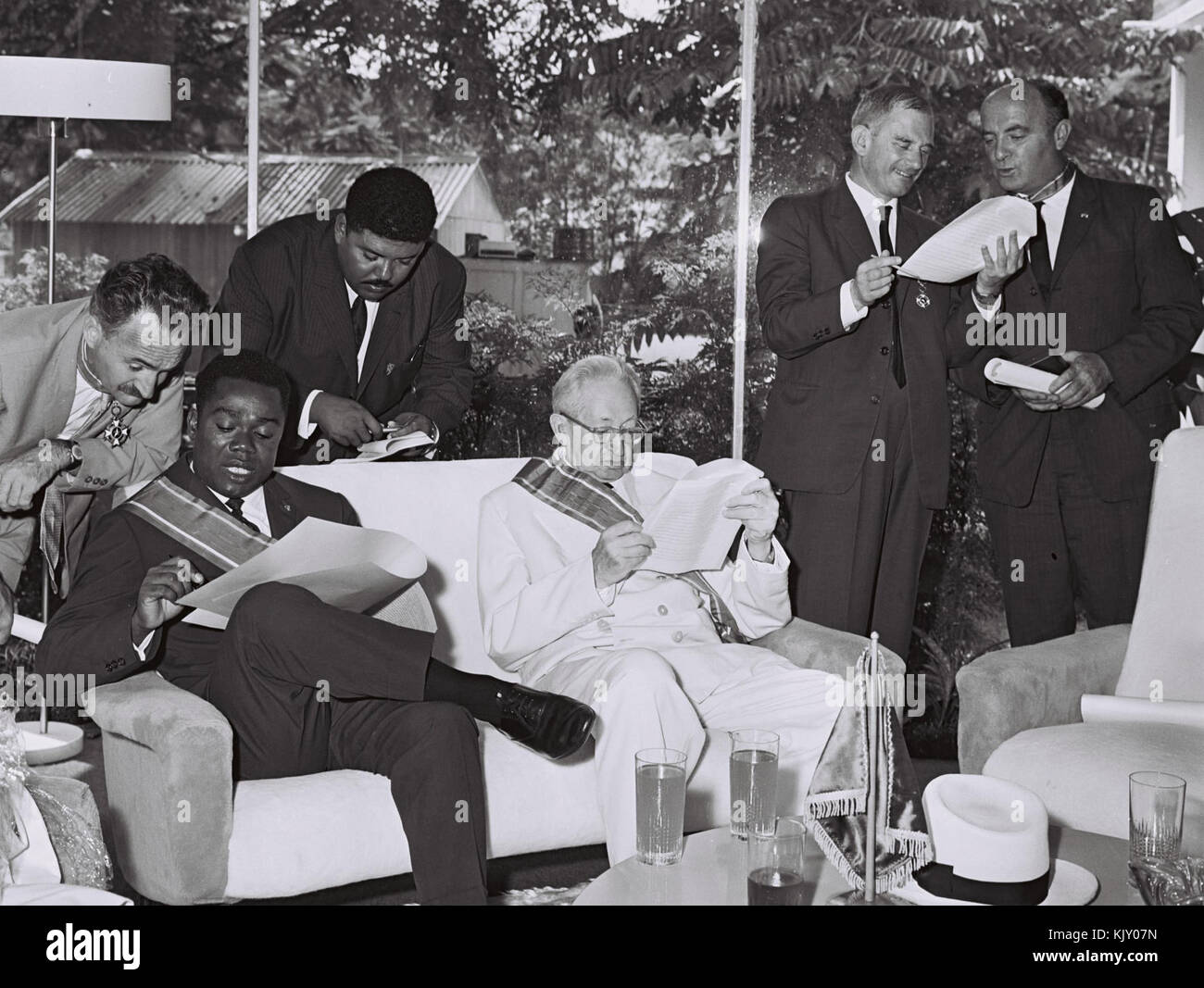 David Dacko Yitzhak Ben Zvi 1962 Stock Photo - Alamy