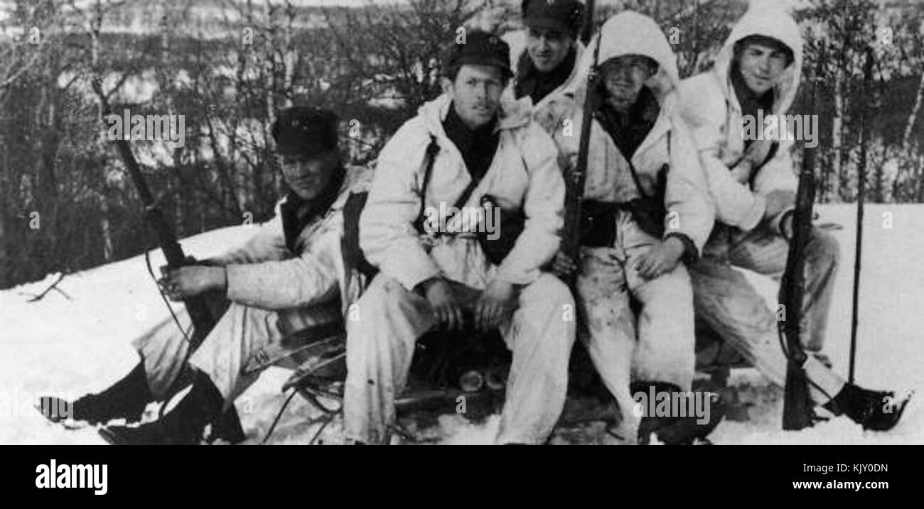 Norwegian soldiers on the Narvik front Stock Photo - Alamy