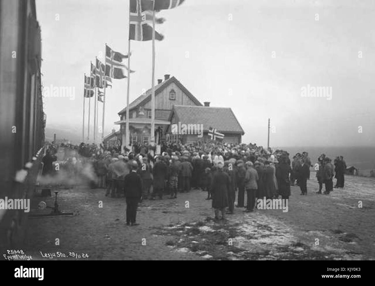 Opening of Lesja stasjon Stock Photo - Alamy